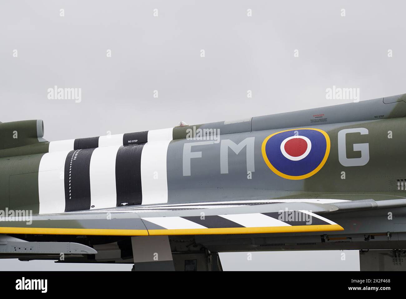 A newly painted 257 Squadron Typhoon jet used by the Typhoon Display ...