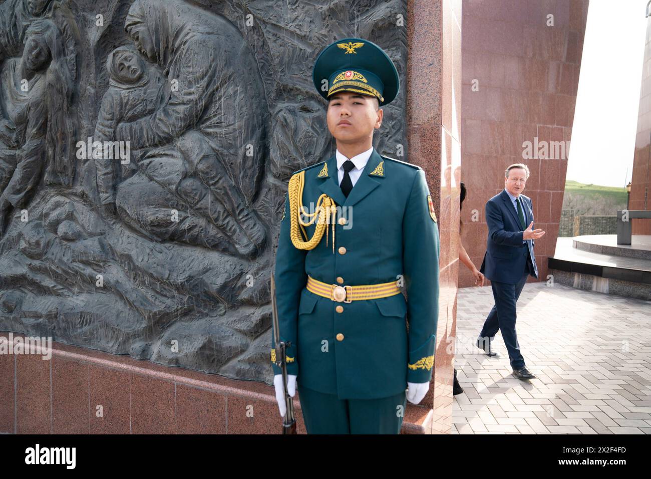 Foreign Secretary Lord David Cameron visits the Ata Beyit memorial for ...