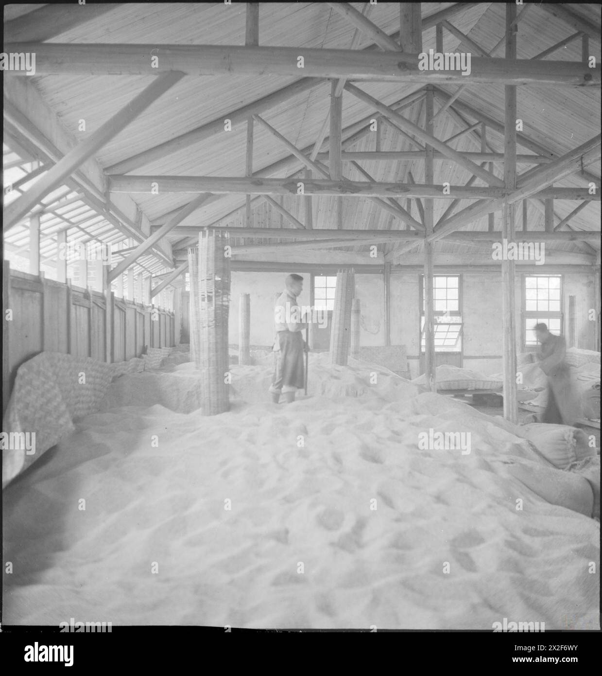 A black and white negative by Cecil Beaton from his 1943-1944 tour of ...