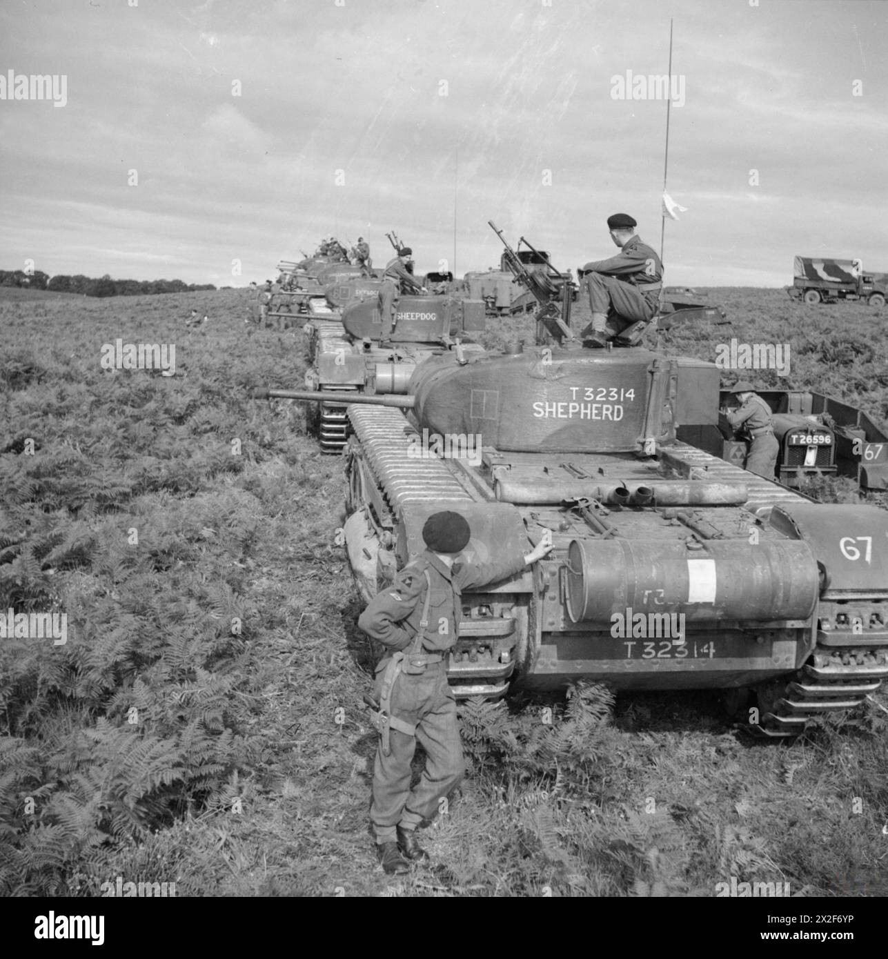 Churchill tanks of the 33rd Army Tank Brigade manoeuvred near ...