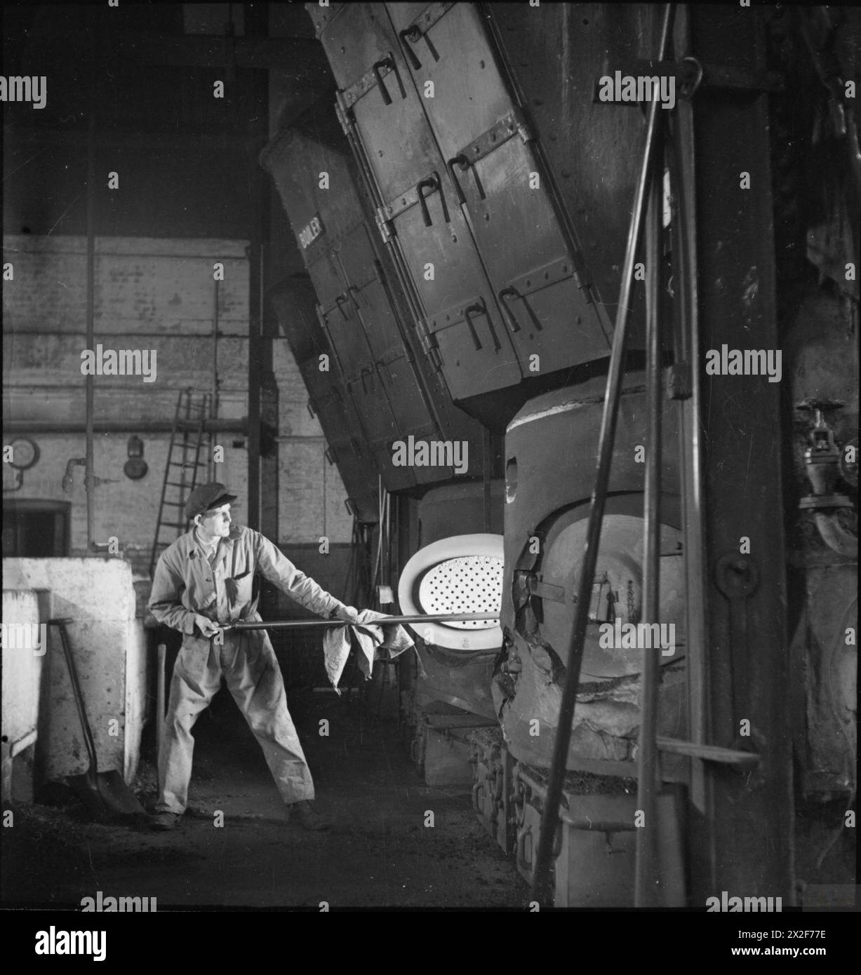 In 1944, Gleniffer Laundry in Catford, London, employed stokers to ...