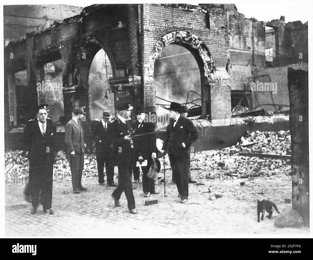 PRIME MINISTER'S VISIT TO BOMBED LONDON AREA - Mr Winston Churchill ...