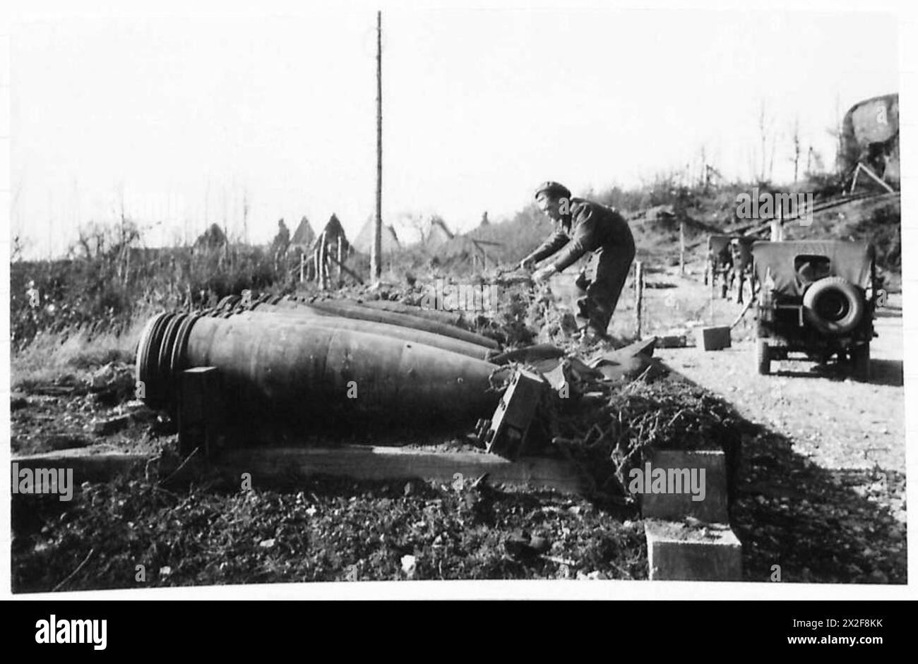 German artillery shells intended for cross-channel guns targeting Dover ...