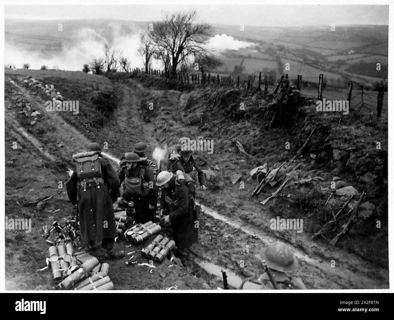 CZECH ARTILLERY SHOOT - A Czech mortar section in action on a range in ...