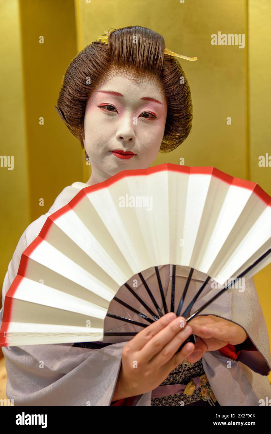 geography / travel, Japan, Kanto, Tokyo, geisha in traditional suit ...