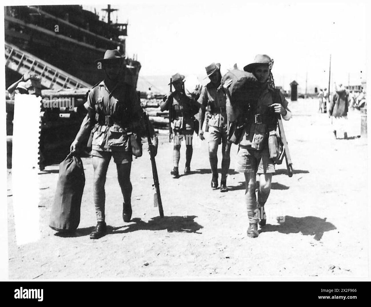 ARRIVAL OF THE FIRST SOUTHERN RHODESIAN FORCES - A representative type ...