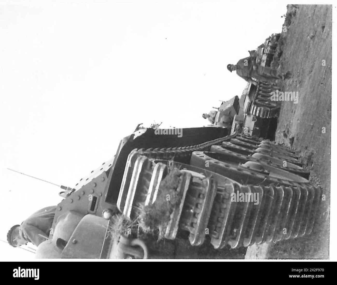 Tanks are lined up and ready to move off during a British Army training ...