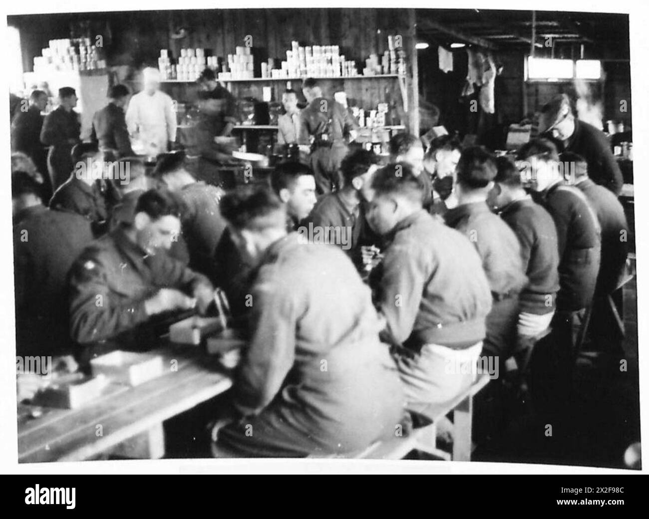 BRITISH AND CANADIAN TROOPS IN ICELAND - In the Canadian Mess Hut ...