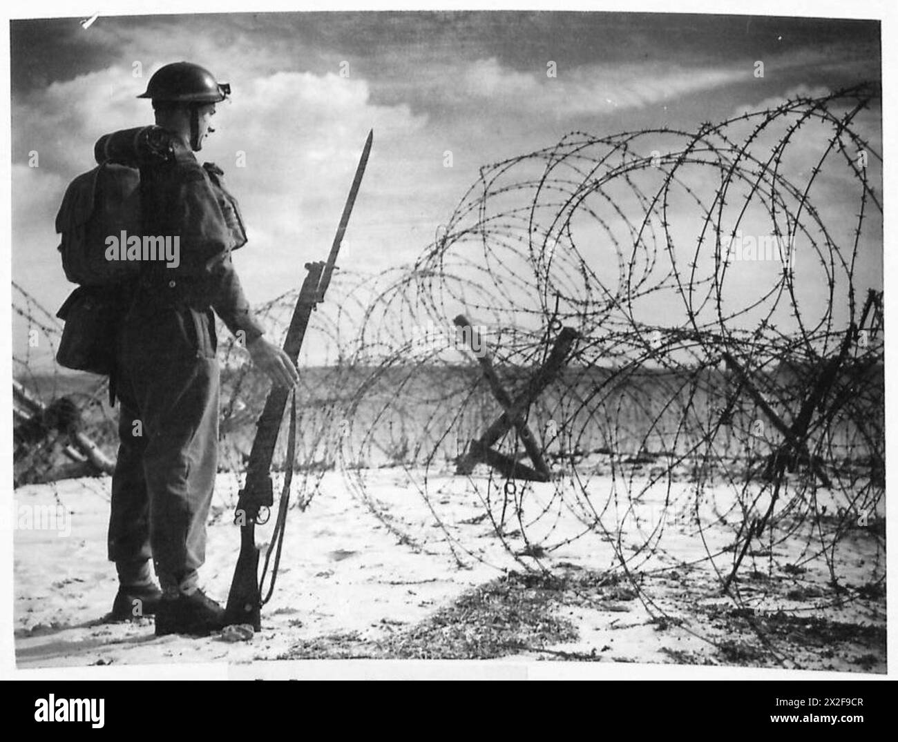 negative, glass - This set of pictures is of a sentry on guard on a ...