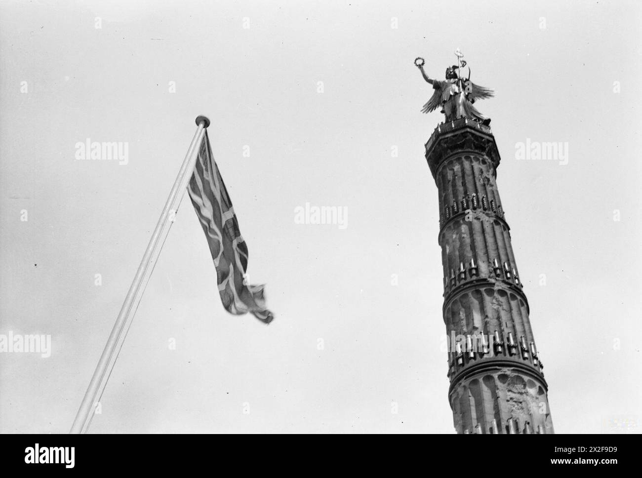 GERMANY UNDER ALLIED OCCUPATION - The Union Flag flies alongside the ...
