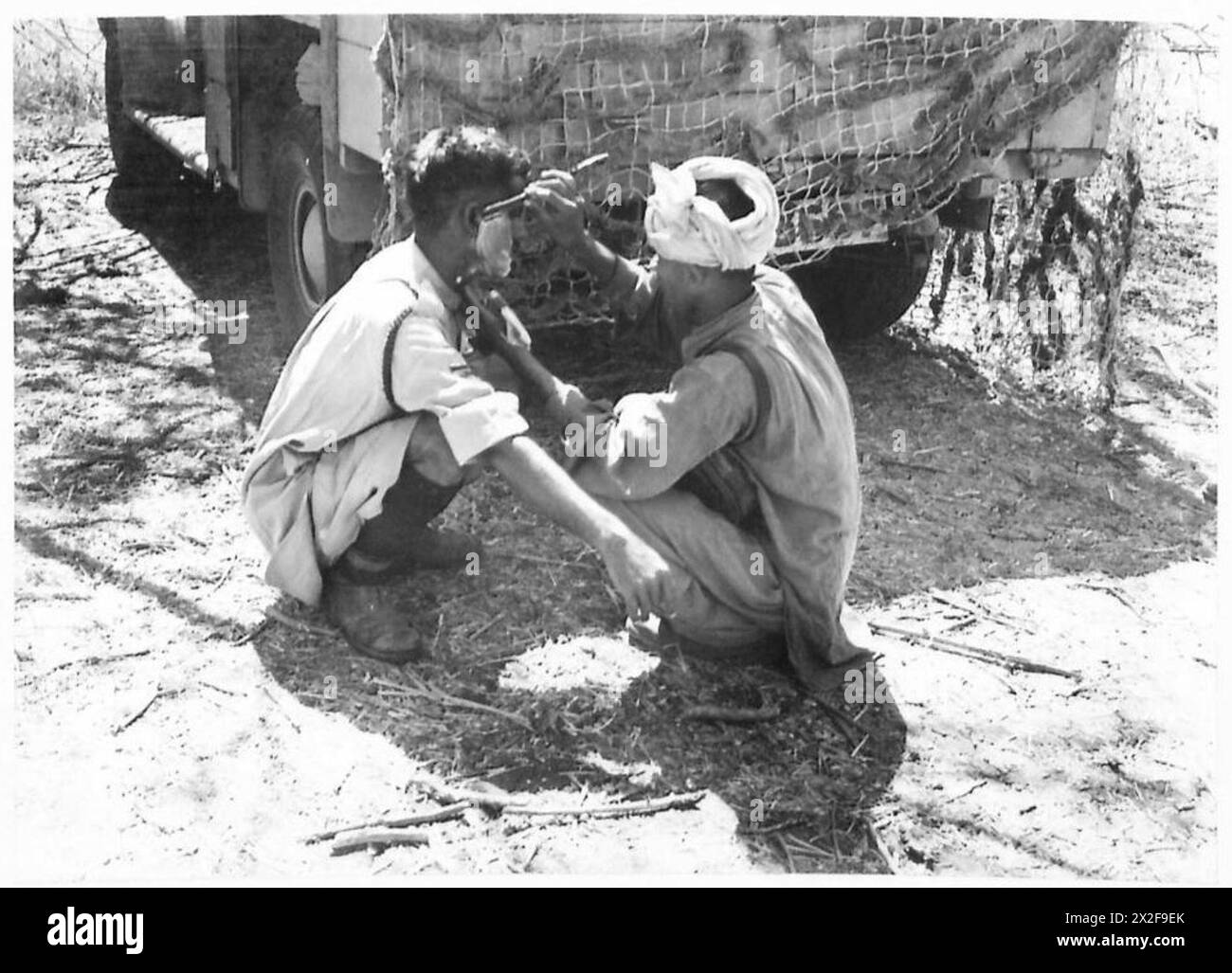 At an advanced post on the Eritrean frontier, an Indian Infantry ...