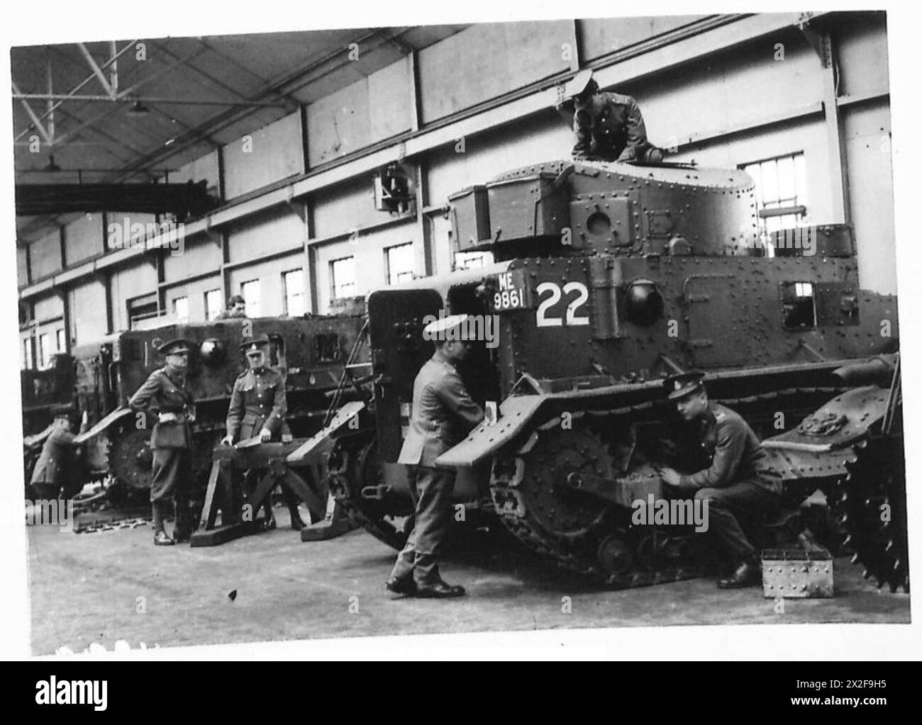 THE R.A. O.C. AT ALDERSHOT - A workshop for tank repairs , British Army ...