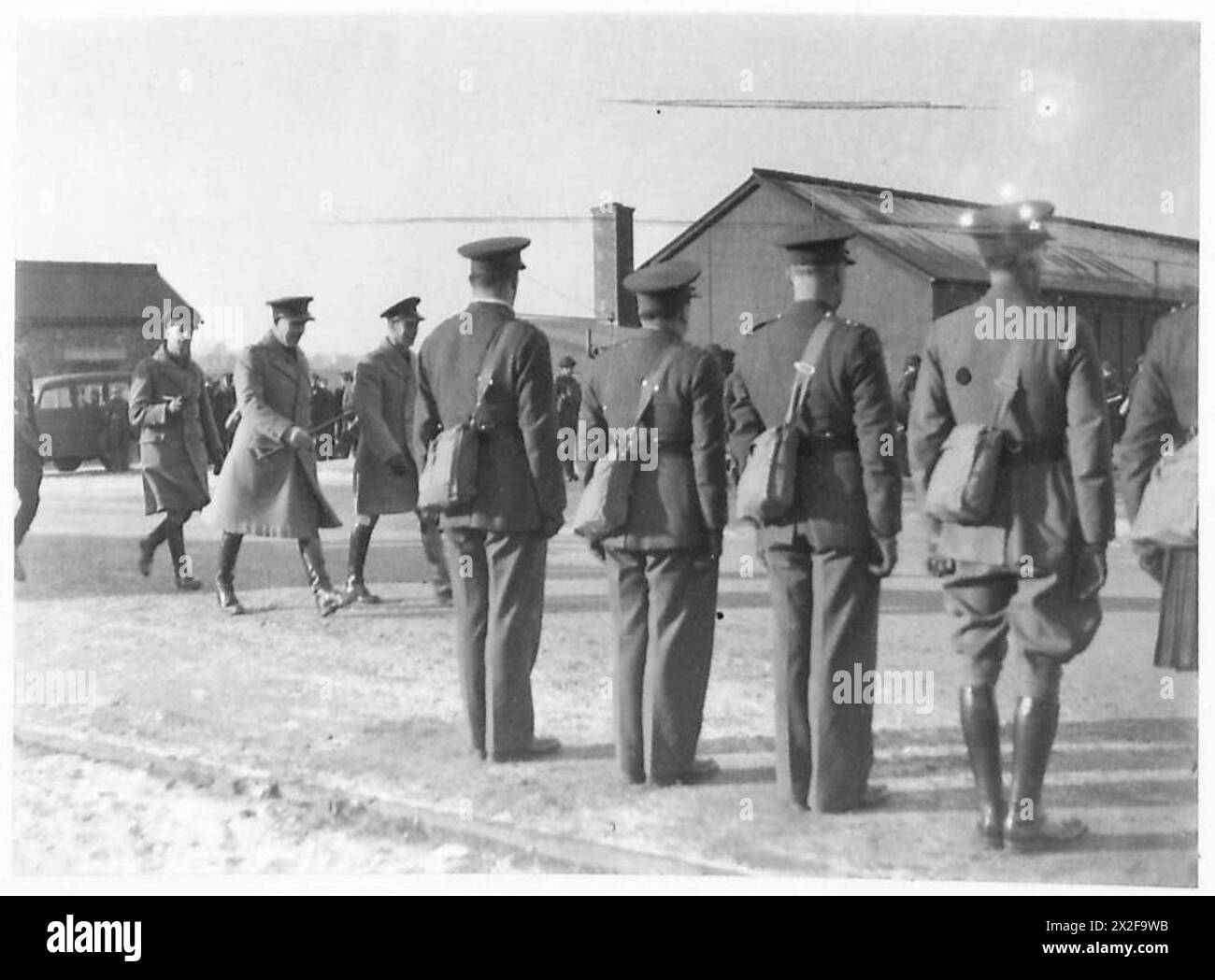 The King and Queen inspect a British Army division, accompanied by the ...