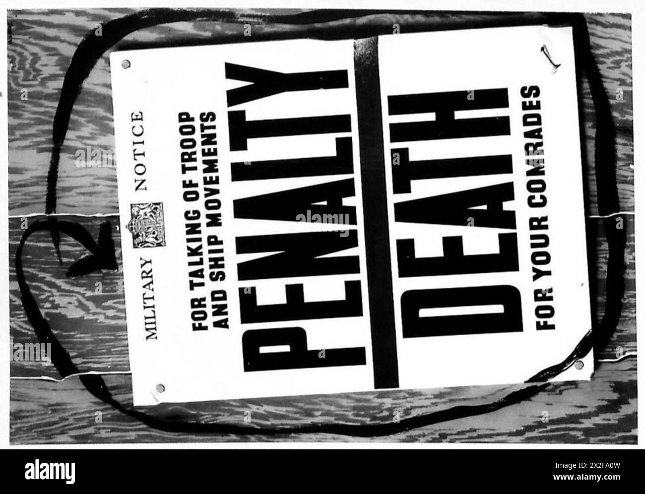 POSTER - The poster "Penalty Death" - for talking of troop and ship ...