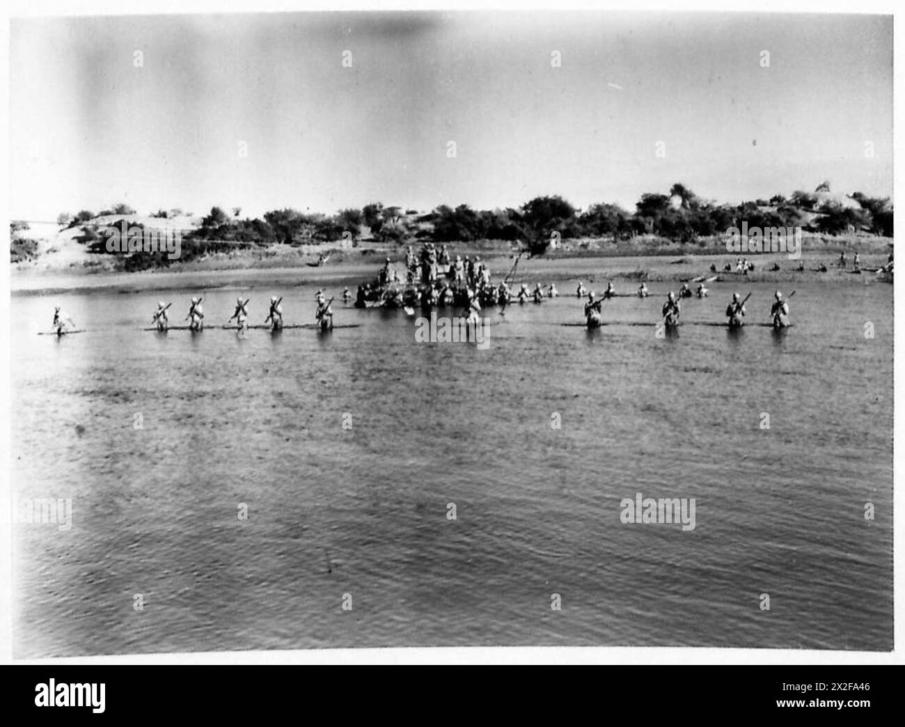 Infantry wade across river Cut Out Stock Images & Pictures - Alamy