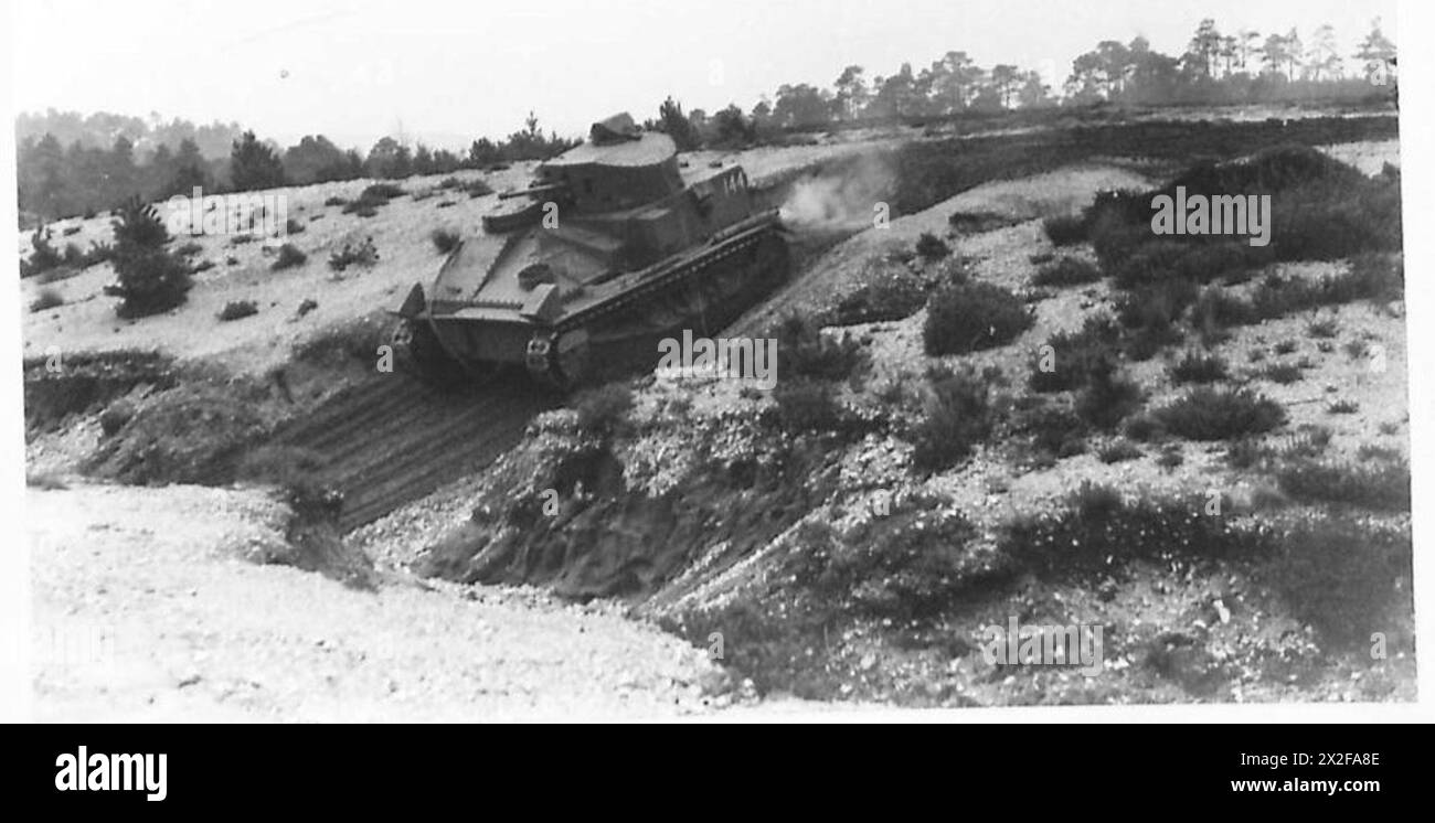 ROYAL TANK CORPS ON MANOEUVRES AT BOVINGTON - Light, medium and heavy ...