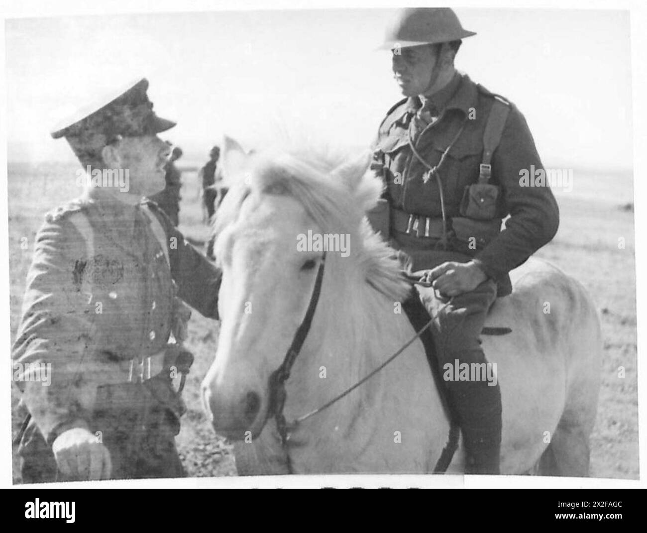 BRITISH AND CANADIAN TROOPS IN ICELAND - Two officers. Note the Iceland ...