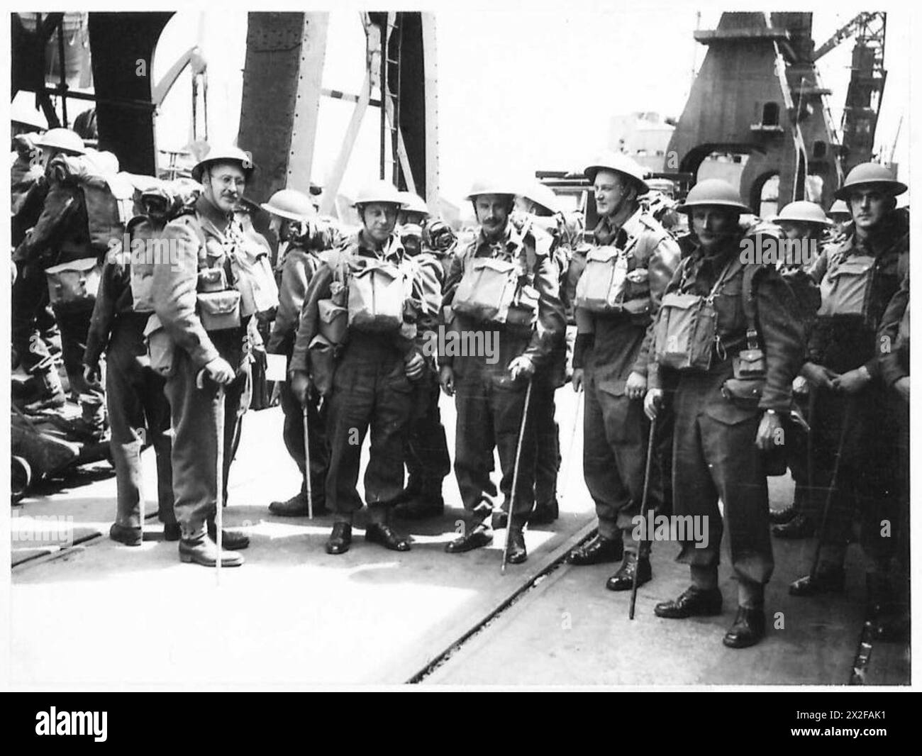 THE SECOND B.E.F. LEAVES FOR FRANCE - On the left of picture is Lieut ...