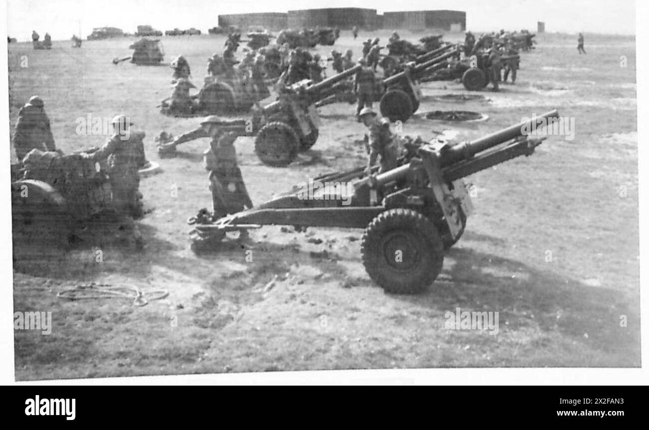AN ARTILLERY SHOOT - The guns being placed in position for the shoot ...