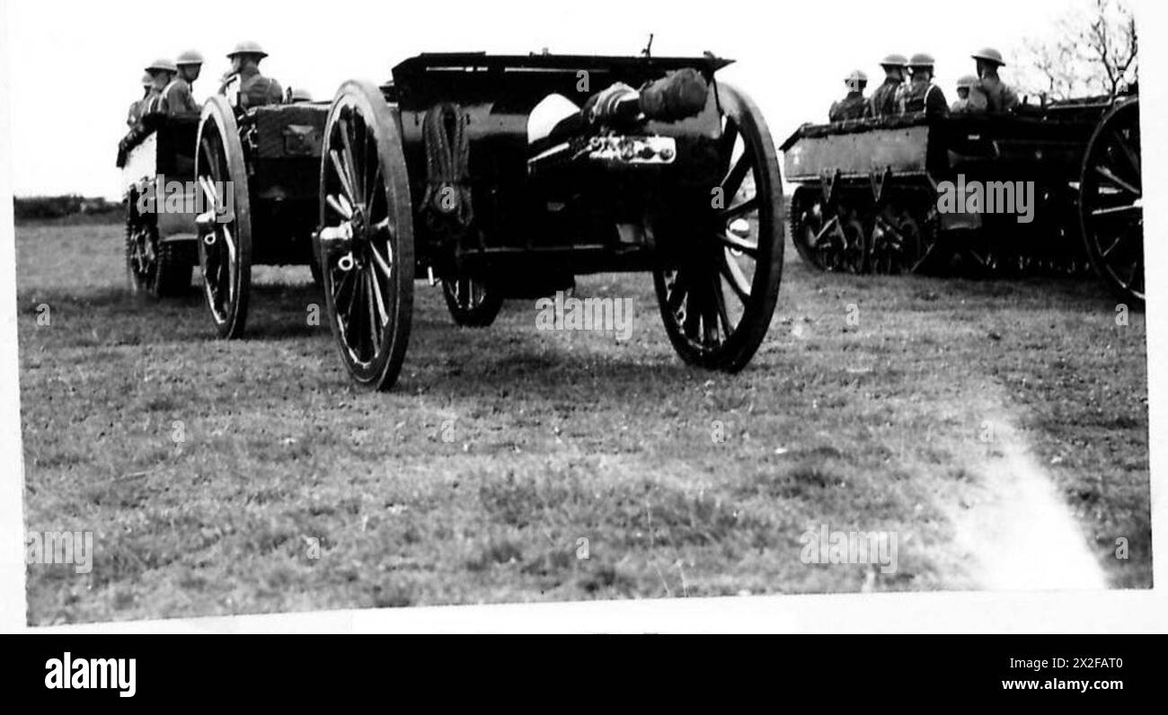 A mechanized Royal Artillery field gun unit conducted manoeuvres to ...