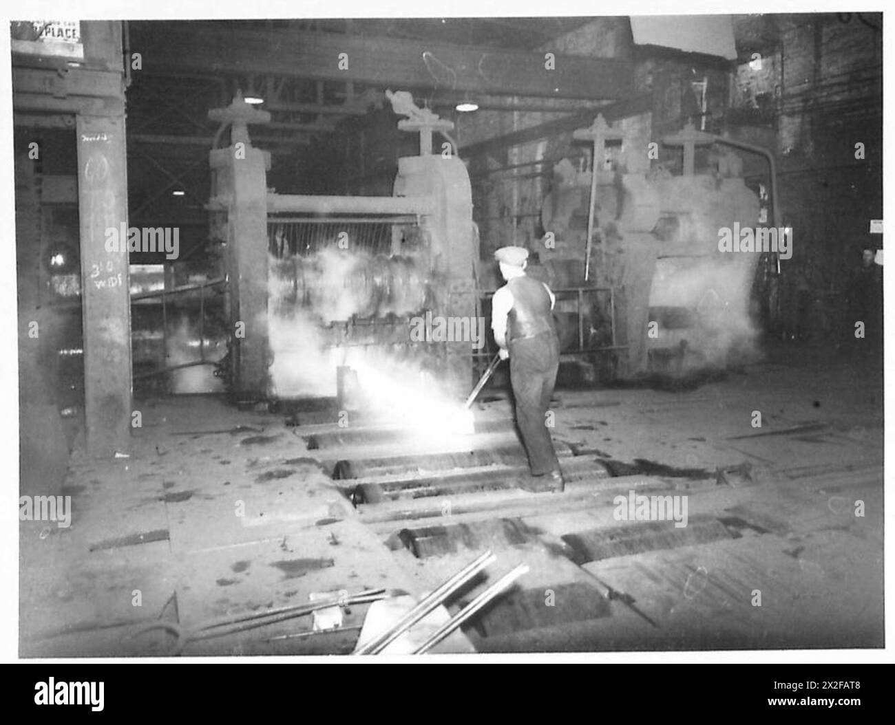 Metal ingots are reheated and passed through a rolling mill to reduce ...