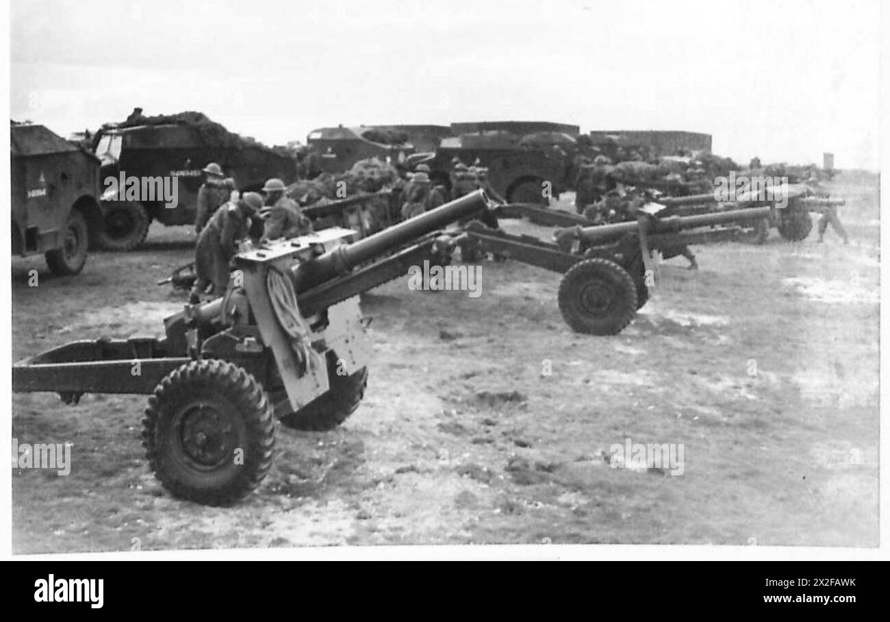 AN ARTILLERY SHOOT - The guns being placed in position for the shoot ...