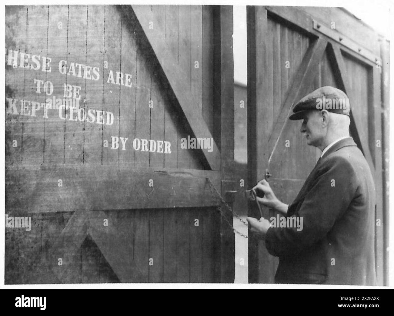 Wooden or timber gates closed Cut Out Stock Images & Pictures - Alamy