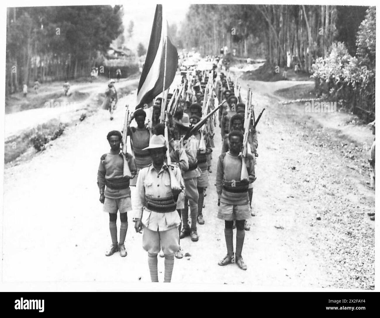 HAILLE SALASSIE ENTERS ADDIS ABABA - The native troops who led the procession into the capital ...