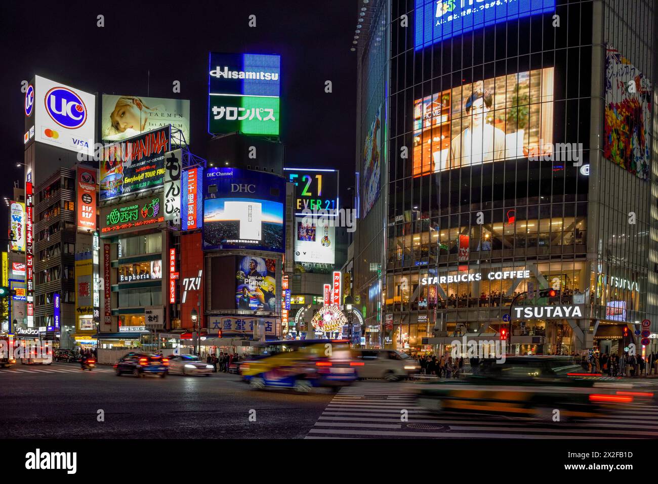 geography / travel, Japan, Kanto, Tokyo, cars crossing the Shibuya ...