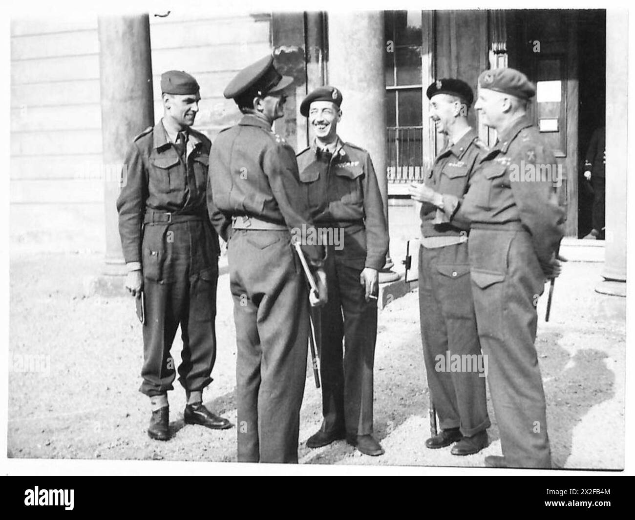 Group portrait of senior officers of the 21st Army Group including ...