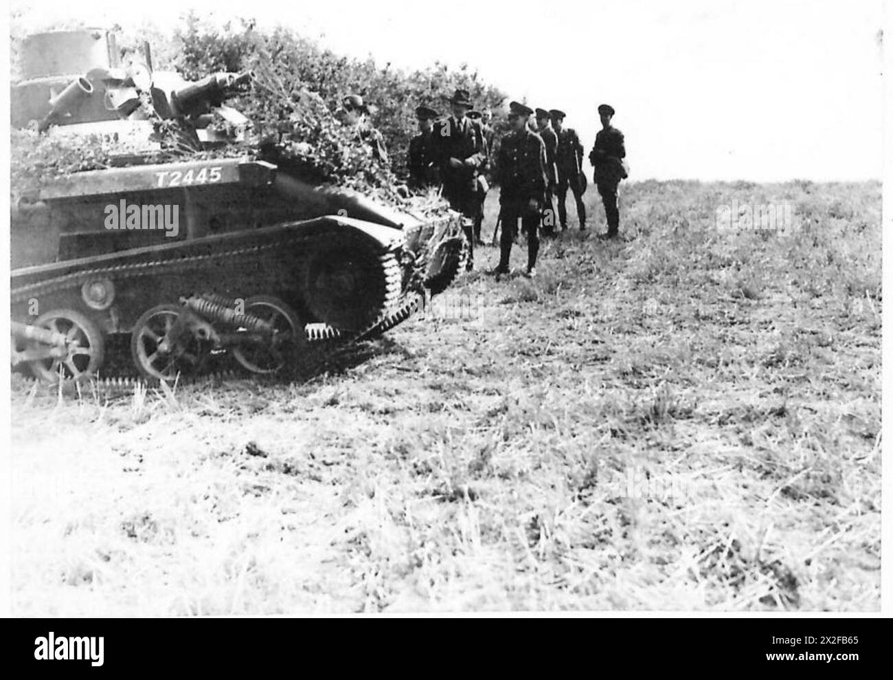 Secretary of State for War Mr. Eden observes a tank of the 4th County ...