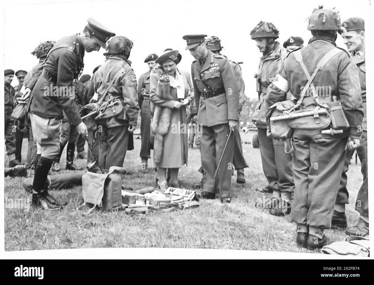 King George VI, Queen Elizabeth, and Princess Elizabeth visit British ...