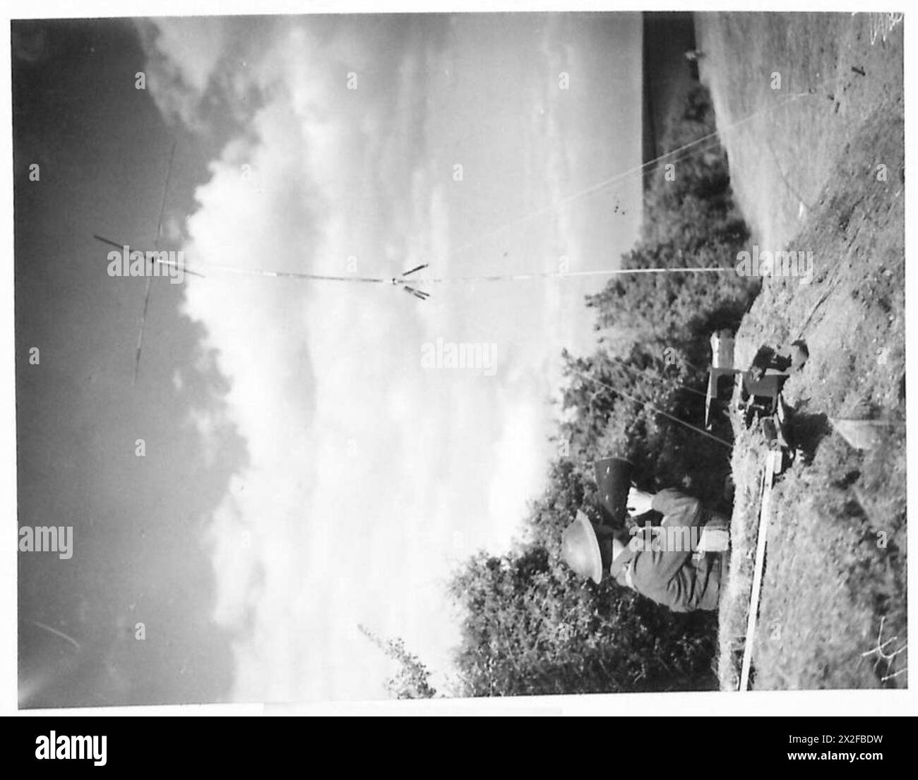 ALL READY - Officer giving commands at the Command Post , British Army ...