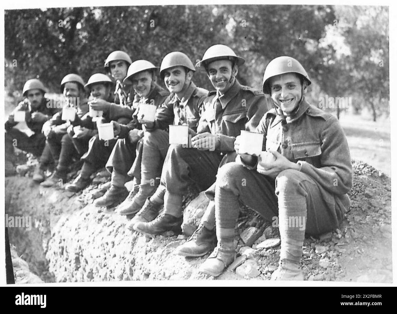 Soldiers drinking tea Black and White Stock Photos & Images - Alamy