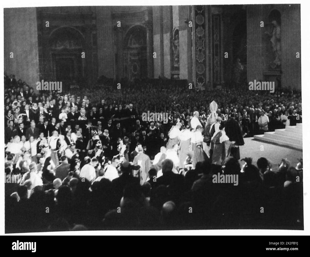 PUBLIC CONSISTORY - The Pope beginning to ascend steps of the throne ...