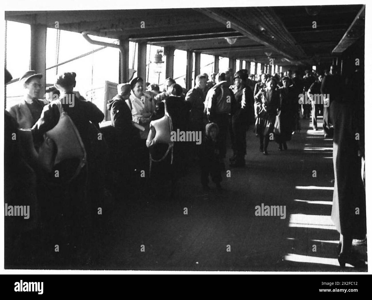 SPITZBERGEN RAID - The Promenade deck on the way home to England ...