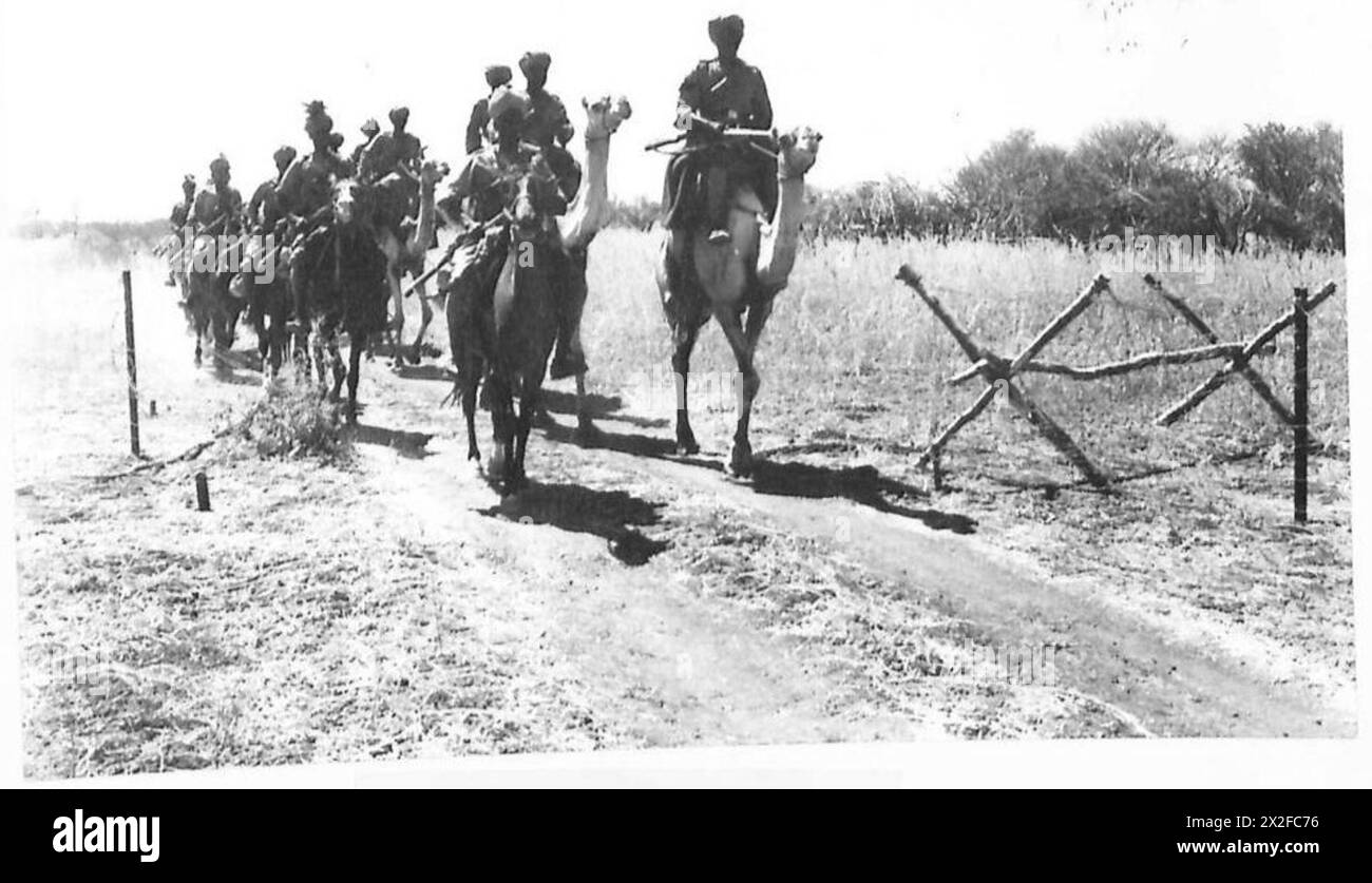 A camel patrol of the Sudan Defence Force attached to an Indian ...
