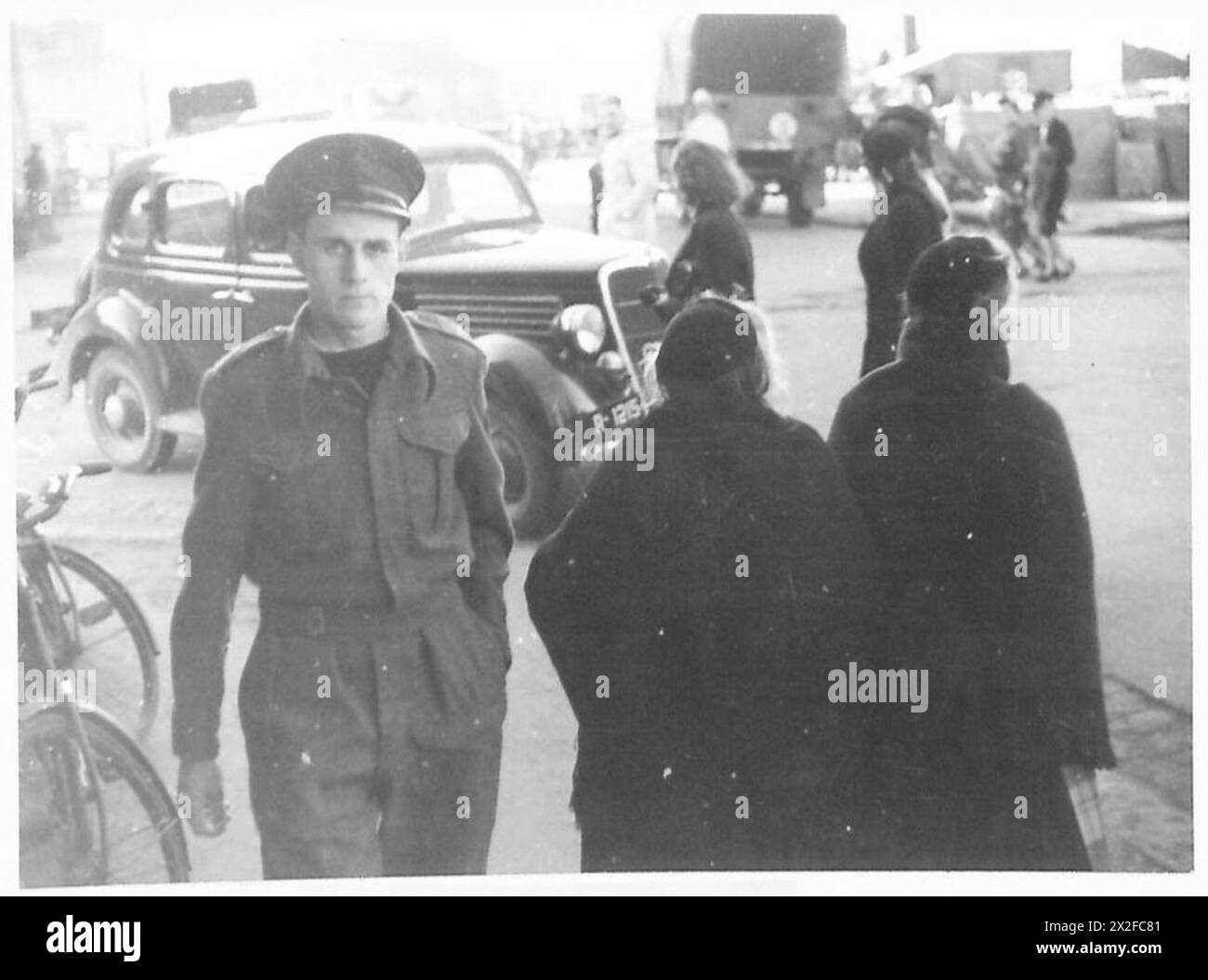 British and Canadian troops are stationed at a quayside in Iceland ...