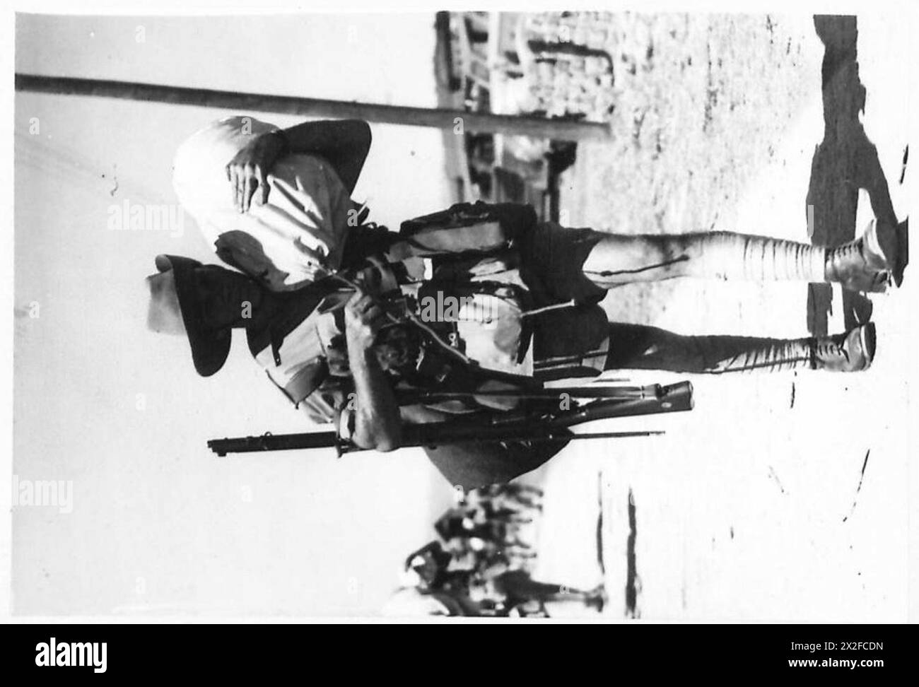 ARRIVAL OF THE FIRST SOUTHERN RHODESIAN FORCES - A type who looks ready ...