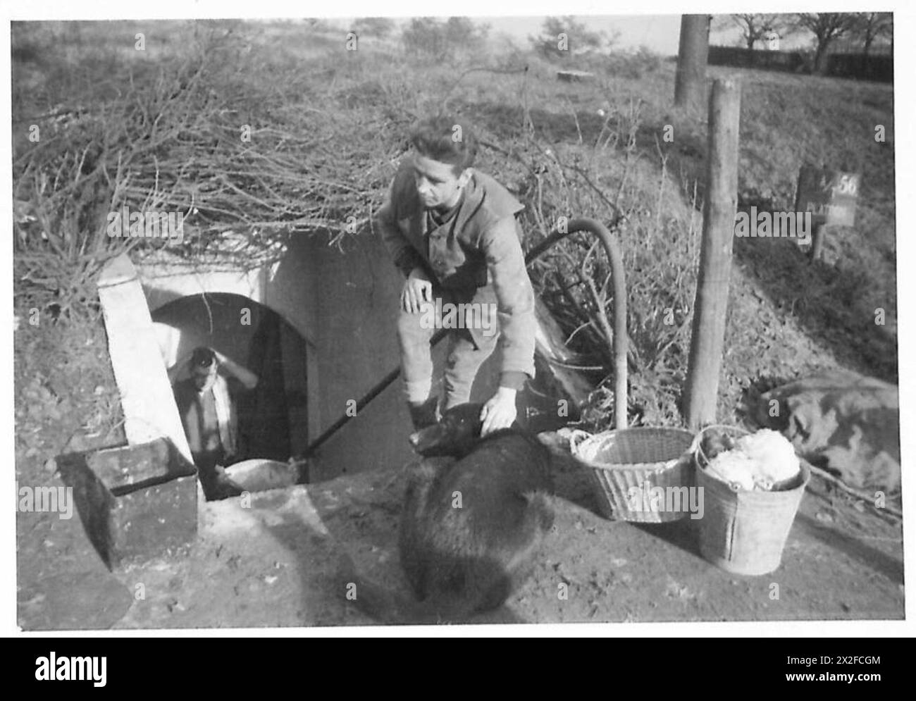BRITISH TROOPS FIRST BATTLE IN GERMANY - German air-raid shelter makes ...