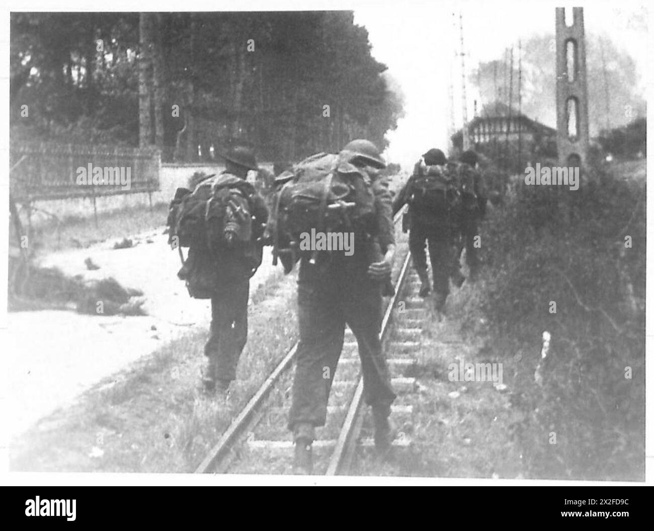 D-DAY - BRITISH FORCES DURING THE INVASION OF NORMANDY 6 JUNE 1944 - Film still showing ...