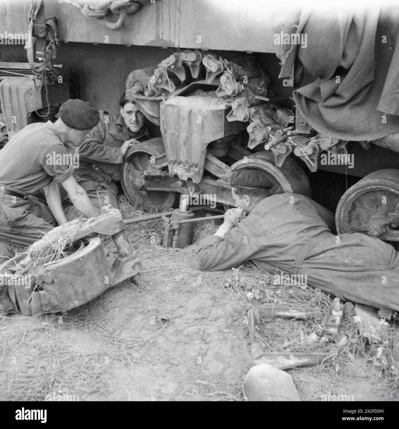 The British Army In Normandy 1944 The Crew Of A Sherman Tank Of The