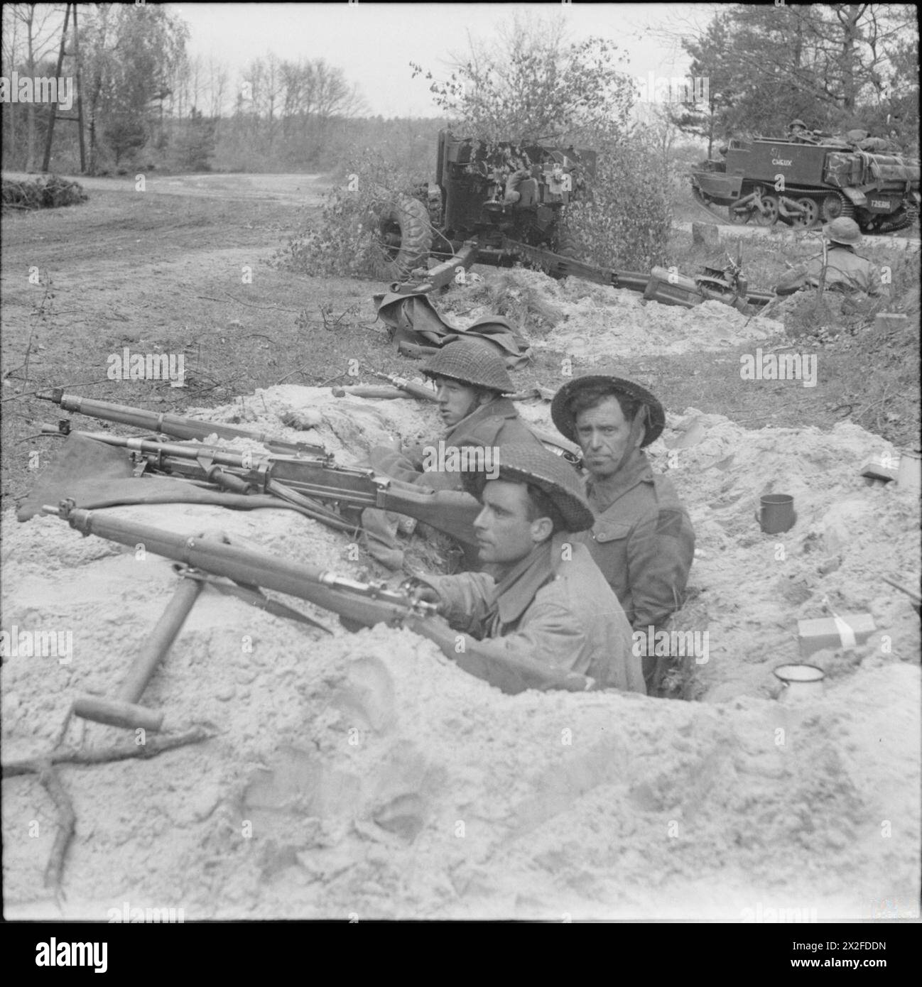 THE BRITISH ARMY IN NORTH-WEST EUROPE 1944-45 - A 6-pdr anti-tank gun ...