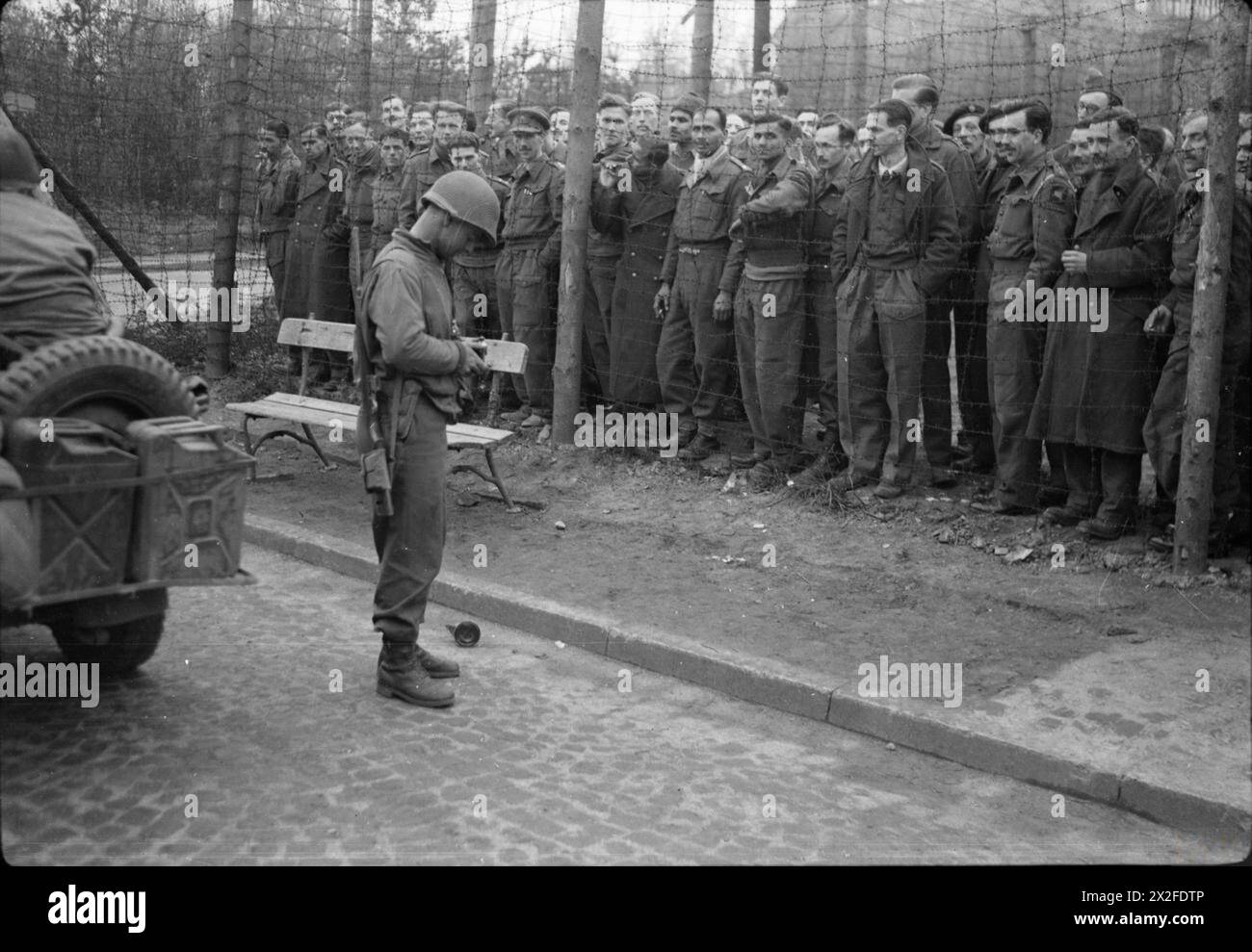 An American soldier photographed British prisoners of war at Oflag 79 ...