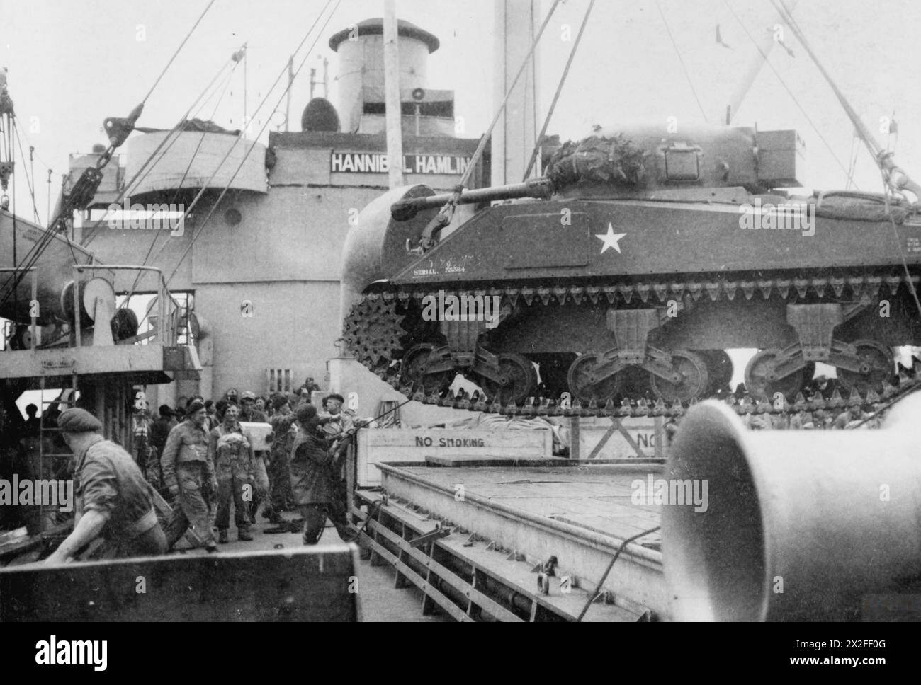 A Sherman tank of the 24th Lancer Regiment, 10th Armoured Cavalry ...