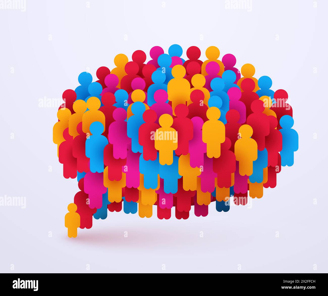 Large crowd people 3d Stock Vector Images - Alamy