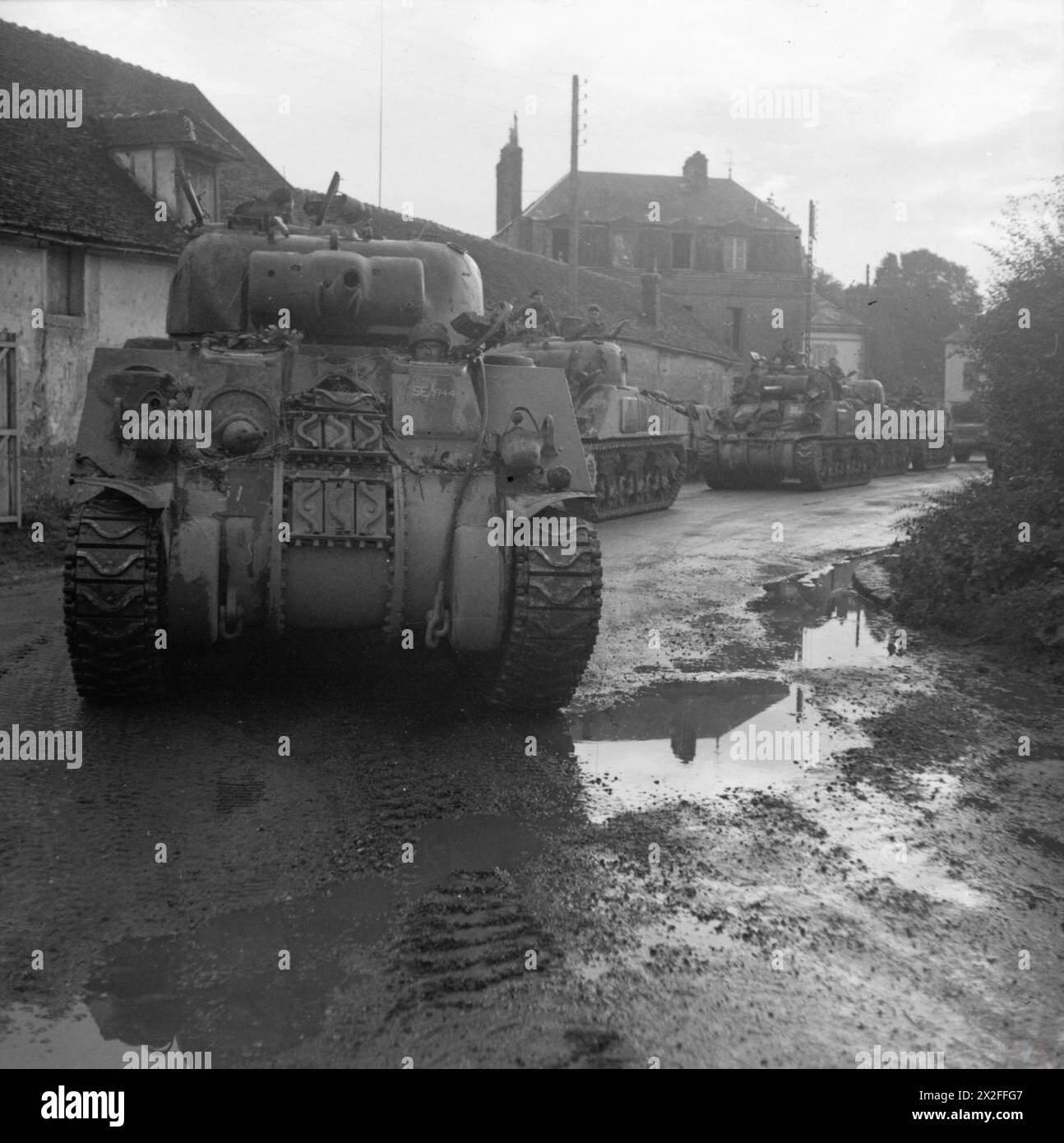 THE BRITISH ARMY IN NORTH-WEST EUROPE 1944-45 - Sherman tanks of Guards ...