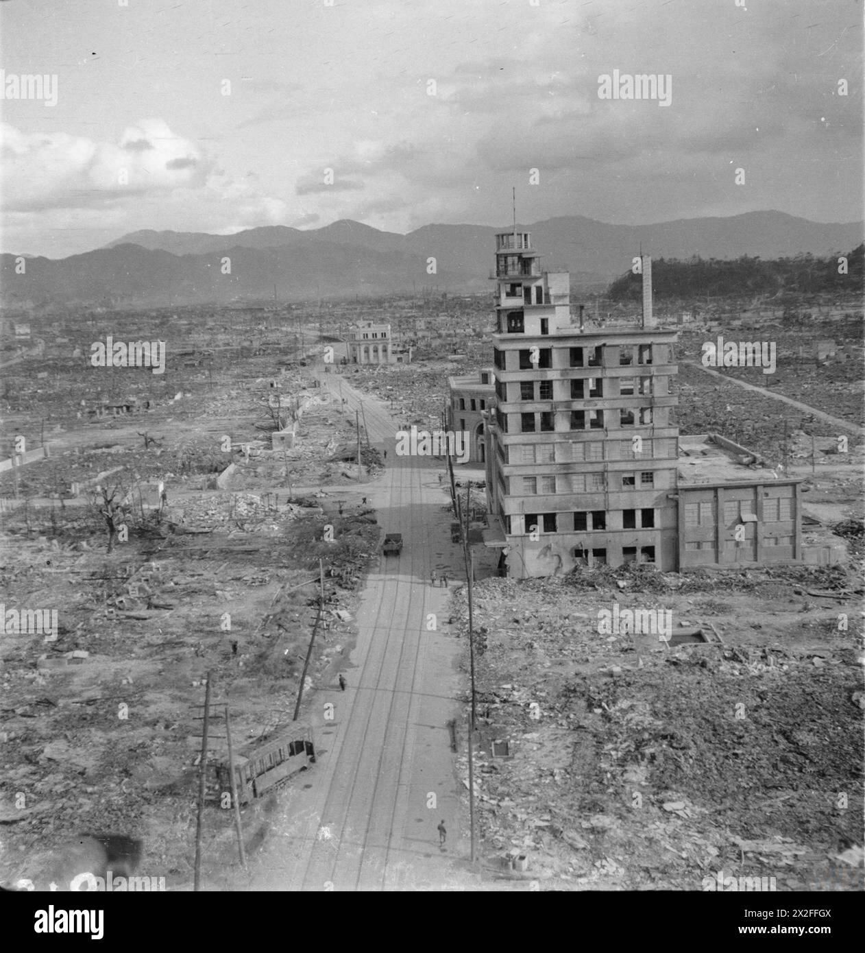 THE AFTERMATH OF THE ATOMIC BOMB: JAPAN, 1945 - A general view of the ...