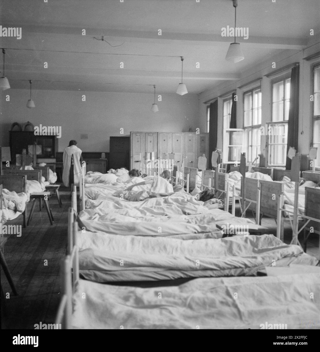 A hospital ward at Hohne Military Barracks treated sick Bergen-Belsen ...
