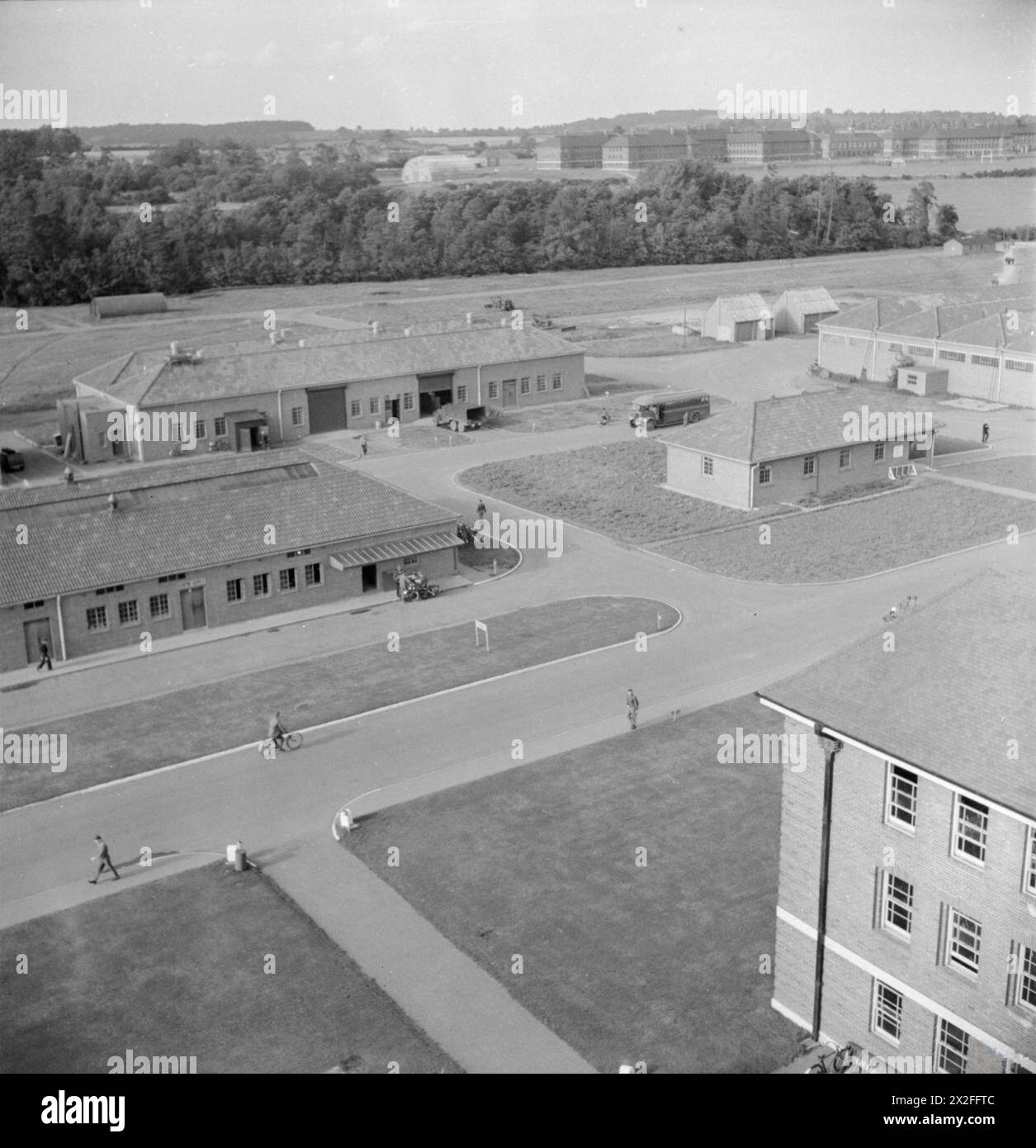 US ARMY UNIVERSITY, SHRIVENHAM, ENGLAND, UK, 1945 - A general view of ...